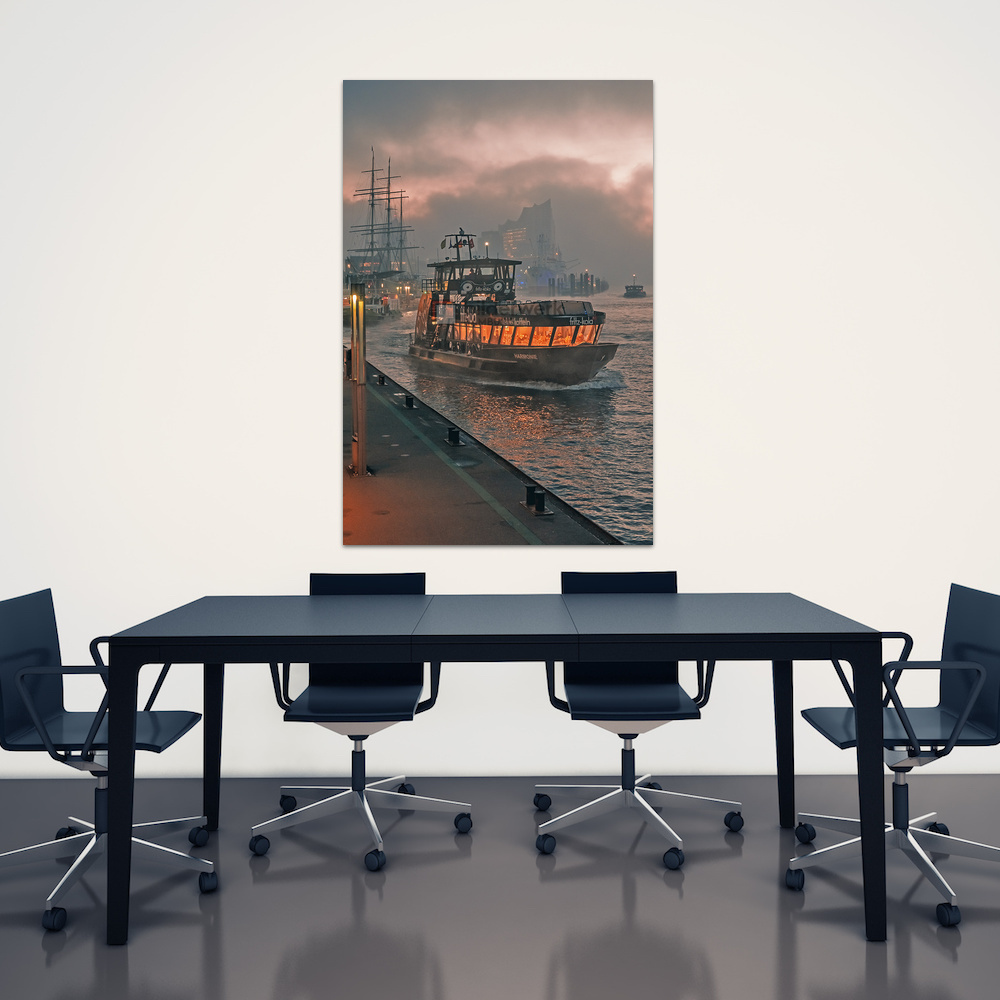 Harbor Ferry Lights | Hamburg als Fotokunst beim bilderwerk Hamburg